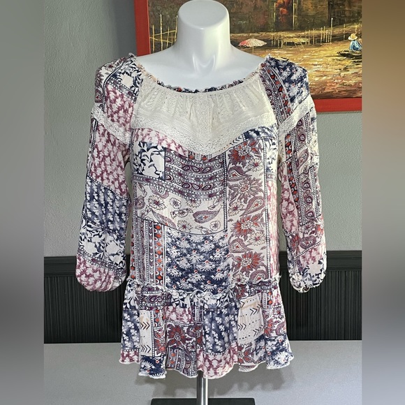Vintage America | Tops | Vintage America Blouse Sz L | Poshmark